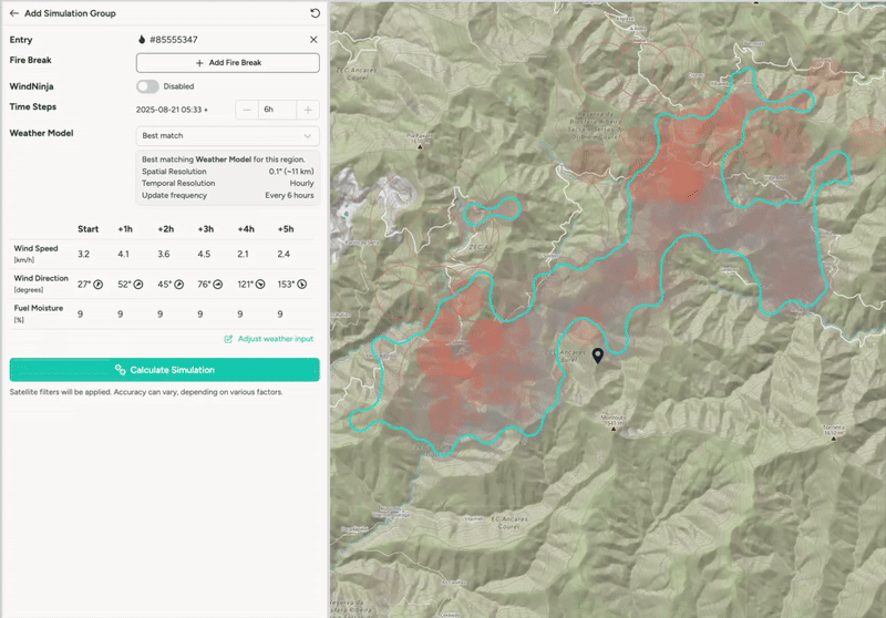 Fire Spread Model: Simulating fire behaviour